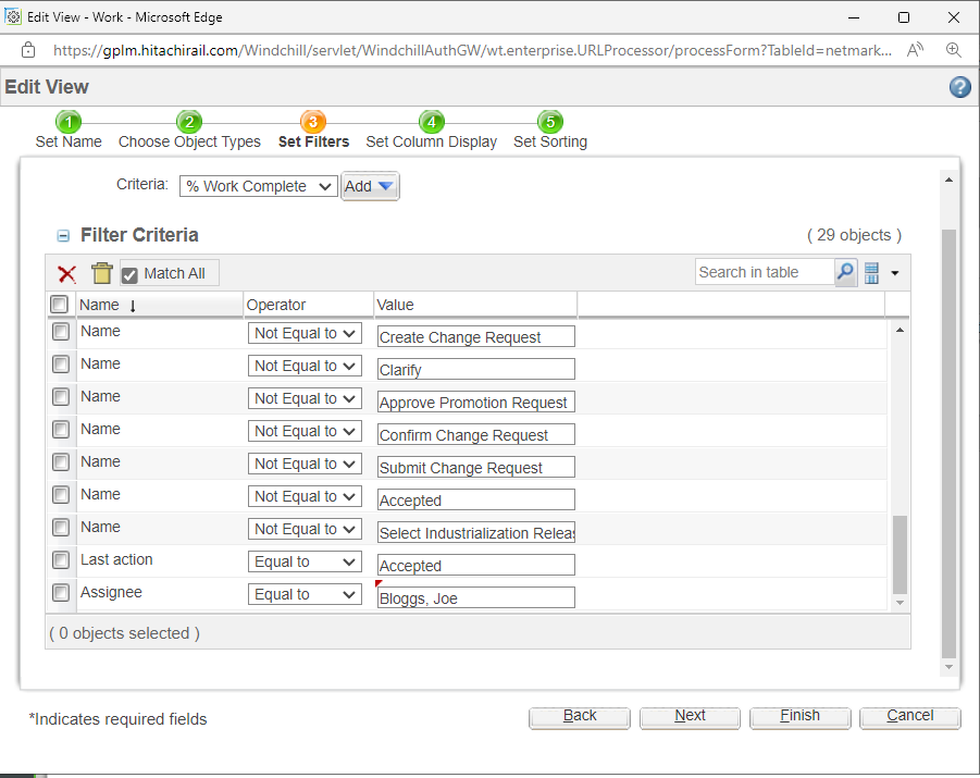 Solved: Product Tasks 'and' condition filter - PTC Community