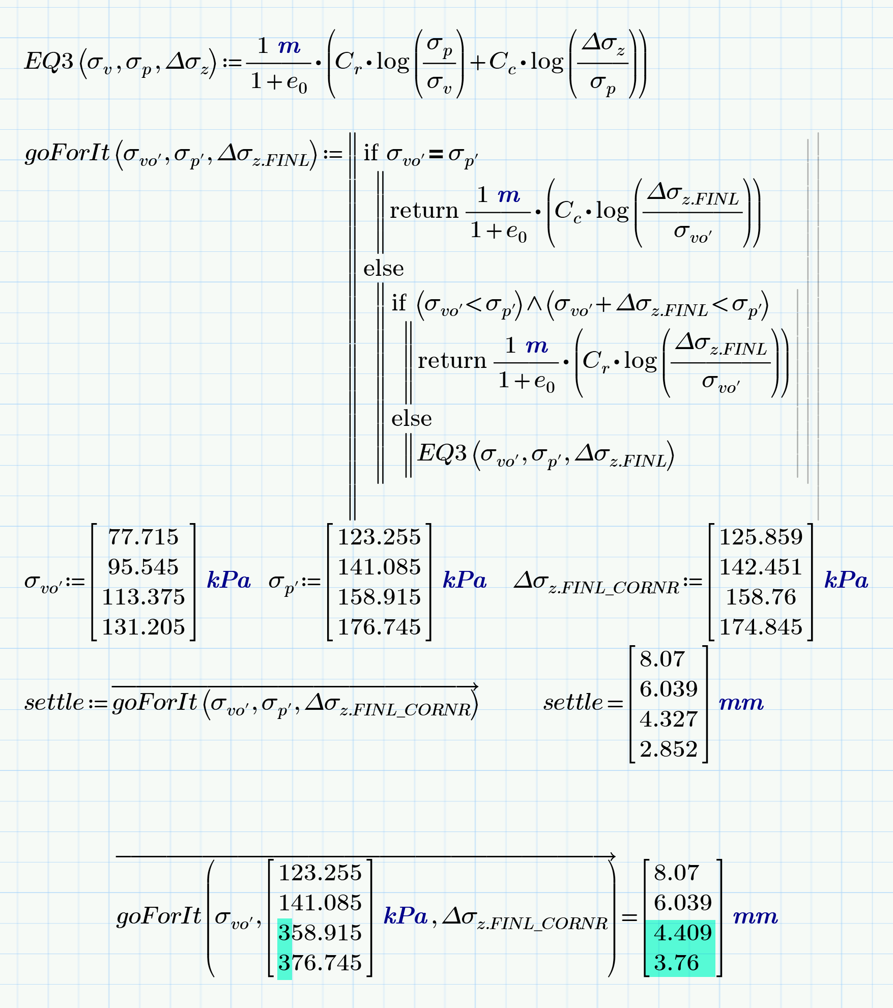 Solved: Creating function to solve for Consolidation Settl... - PTC Community
