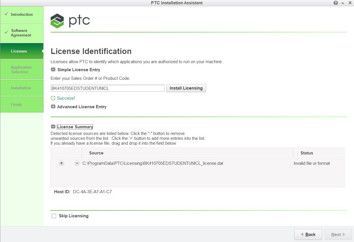 Creo 4.0 Student Edition License says "Success!" b... - PTC Community