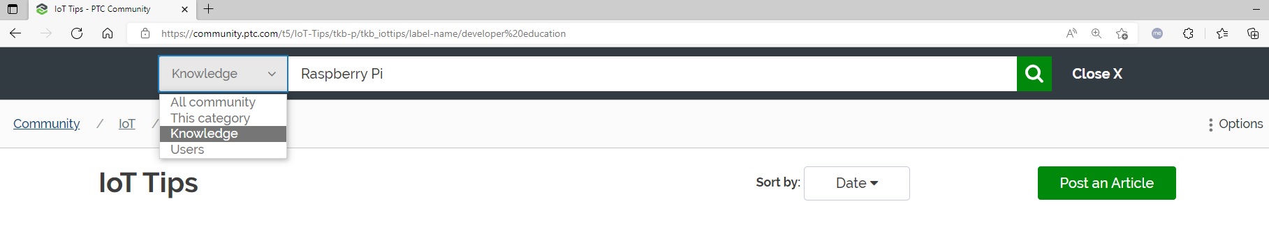ThingWorx Developer Content Migrated to PTC Commun... - PTC Community