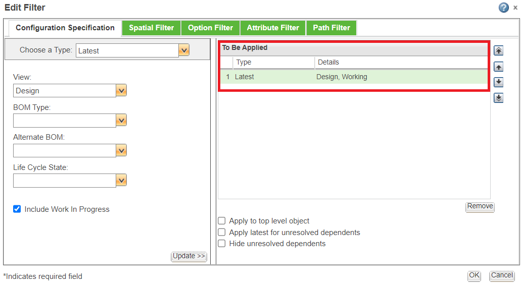 API to read structure filter definition - PTC Community