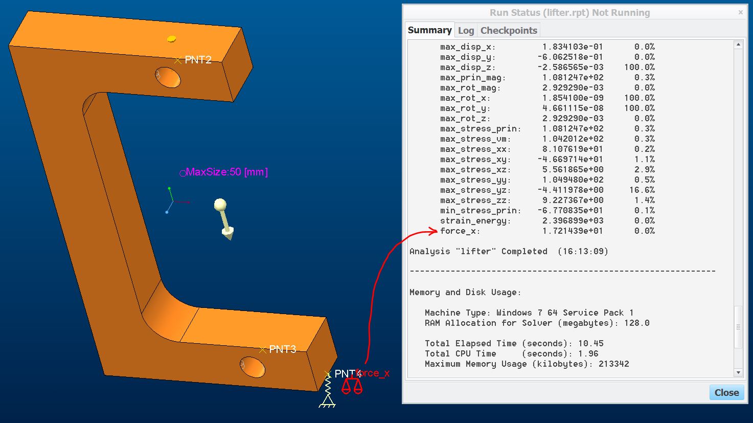 Simulation of a lifting CE - PTC Community