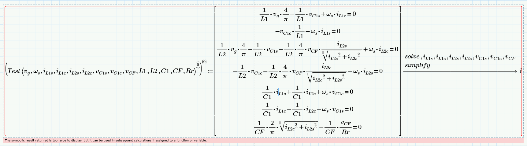 Solved: System of Equations Mathcad Prime 7 - result retu... - PTC Community