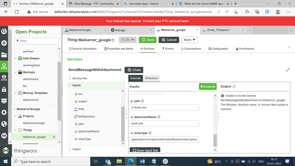 Solved: unable to add and sent attachment through mail - PTC Community