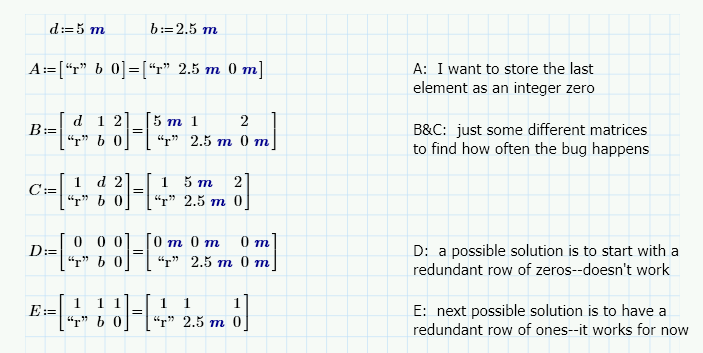 Solved Matrix Bug Storing An Integer Zero In A Matrix O Ptc Community