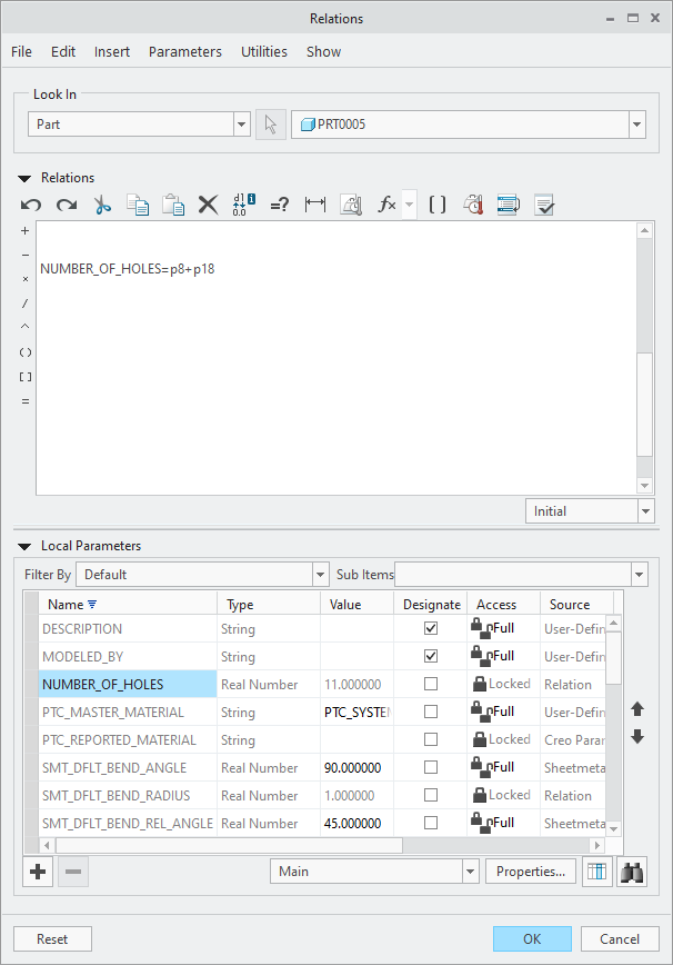 Solved: Number of Holes as a Parameter in Part - PTC Community
