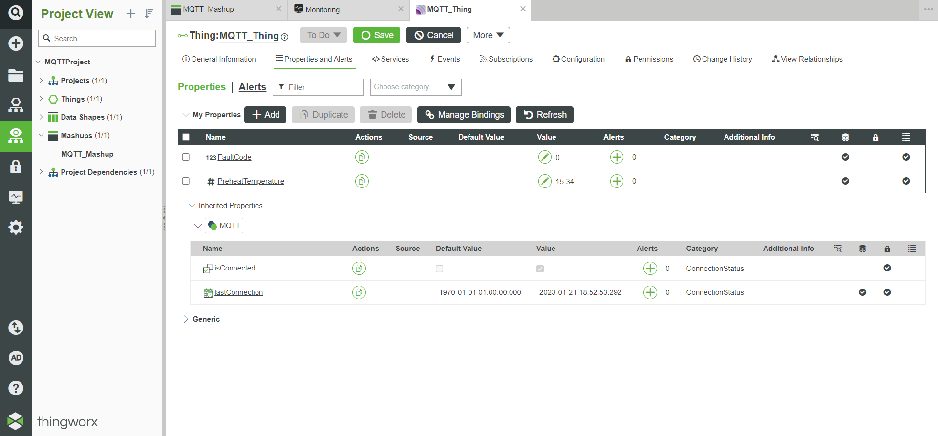 Solved: How I can show selected properties in a Line Chart... - PTC Community