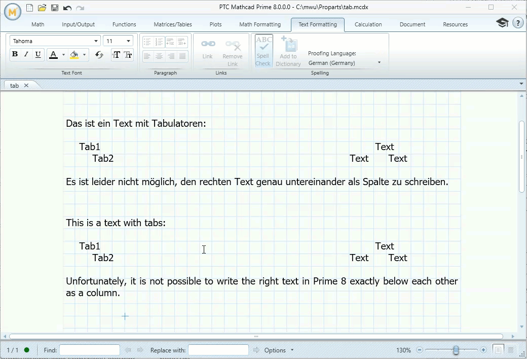 Solved: Tab in Prime 8 - PTC Community
