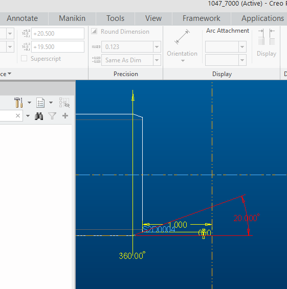 Change dimension precision grayed out on one dimen... - PTC Community