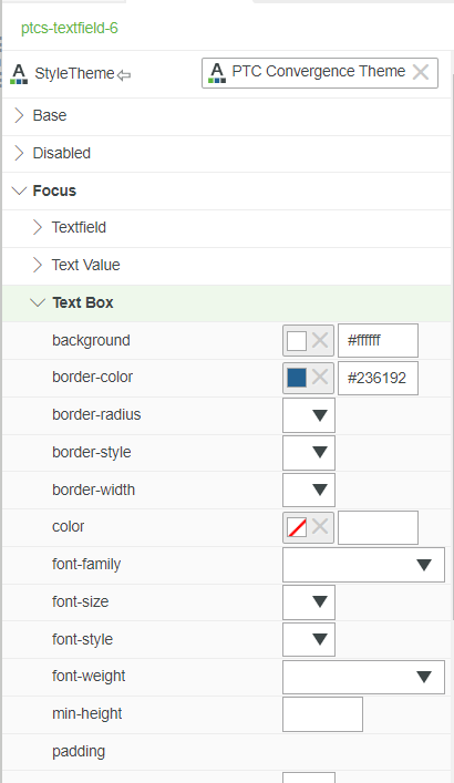 Solved: Blue border on the TextFields - PTC Community