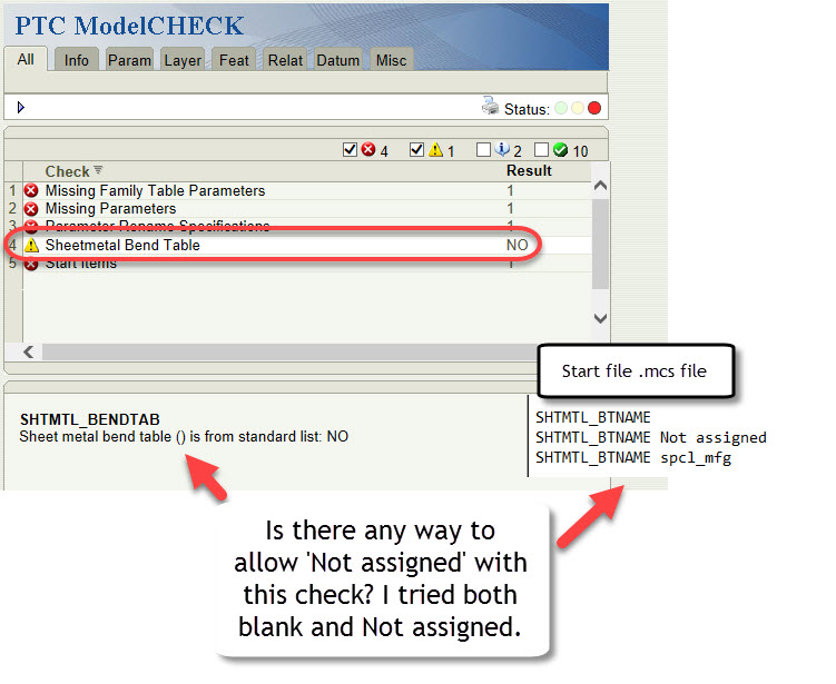 ModelCheck - SHTMTL_BENDTAB with 'Not Assigned' - PTC Community
