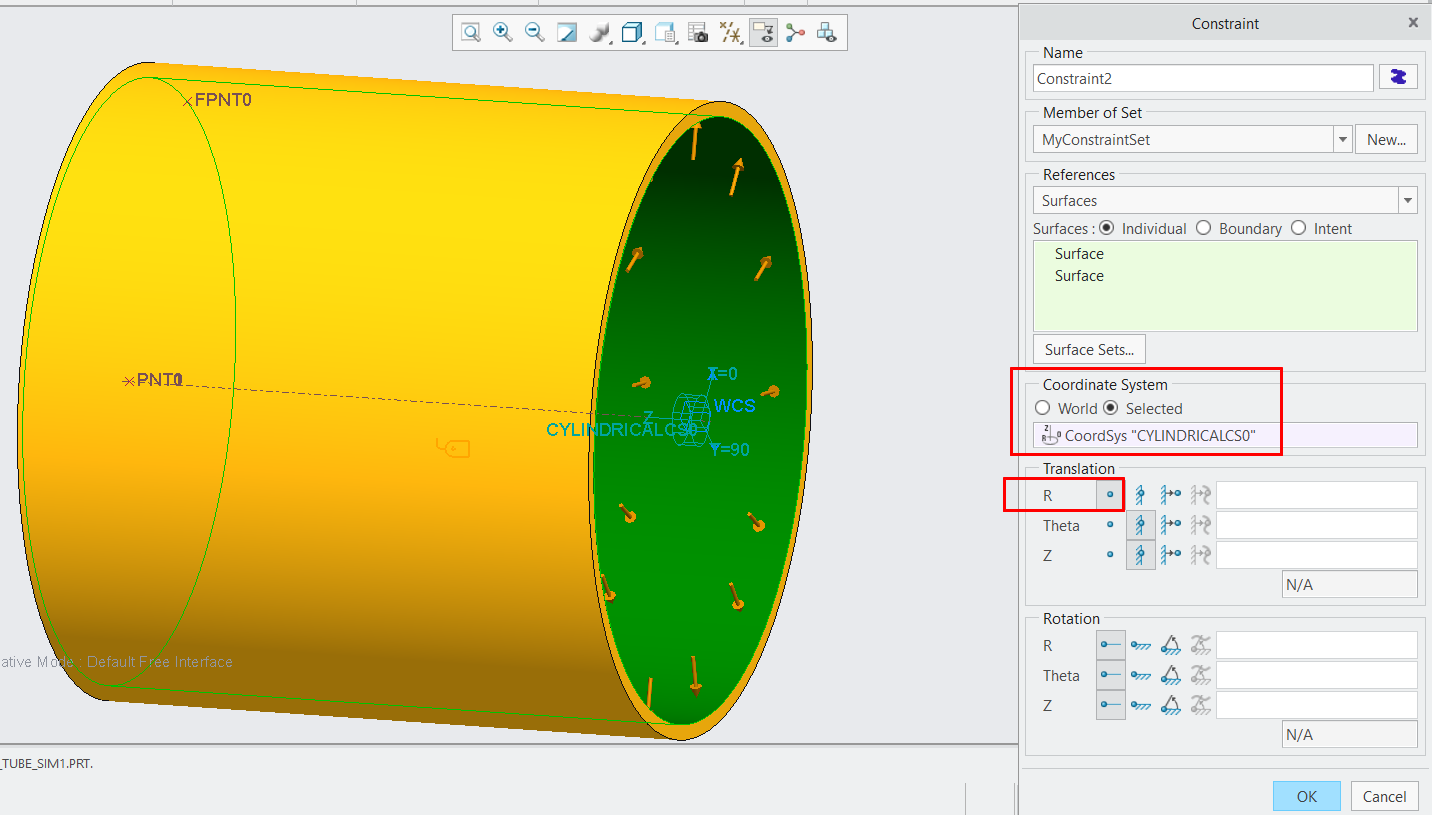 Solved: Structural simulation of pressurized tube - constr... - PTC Community