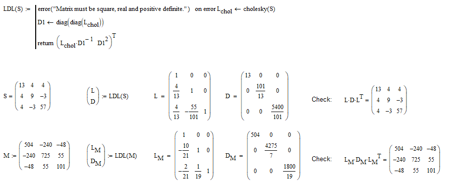 Solved: Cholesky decomposition & the LDL decomposition. fi... - PTC ...