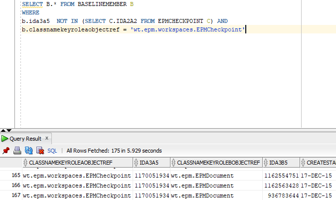 Solved: BaselineMember has reference to EPMCheckpoint that... - PTC Community
