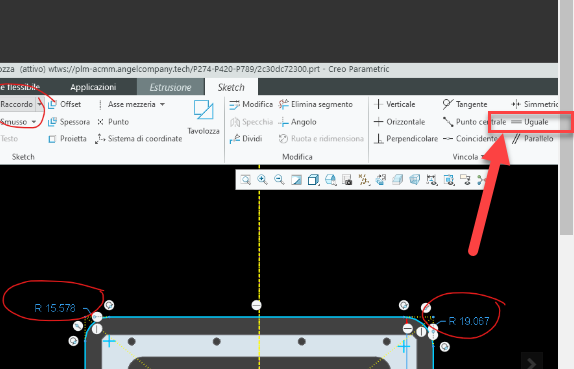 Solved: Sketching with same fillet radius - PTC Community