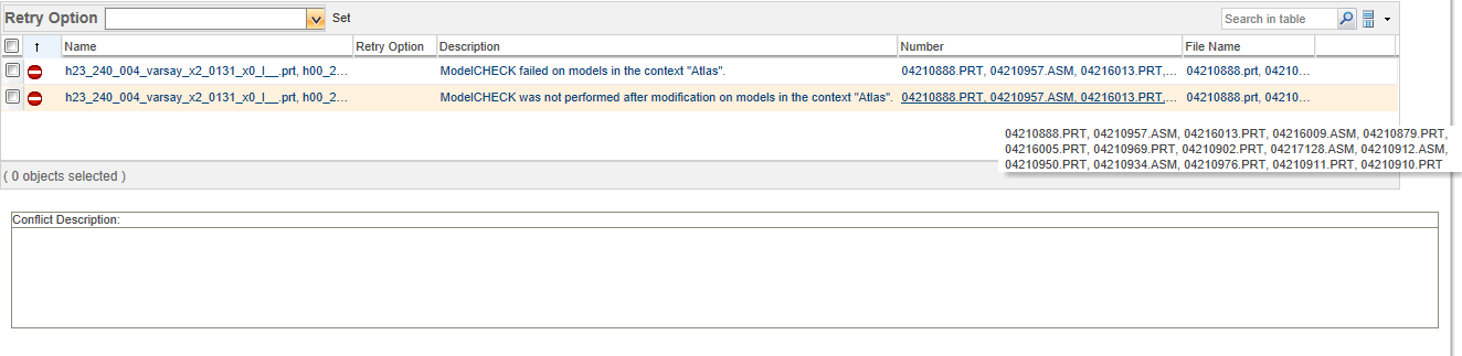 How to do modelcheck on parts that conflict manage... - PTC Community