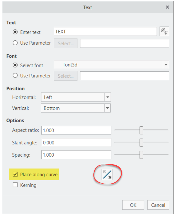 Solved: Please teach how to set creo 'text' option - PTC Community