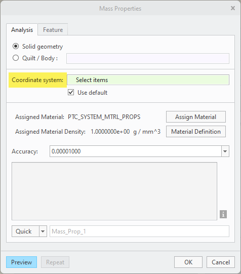 Solved: Center of gravity of parts in assembly - PTC Community