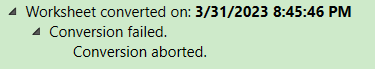 Solved: Error "Conversion Failed. - PTC Community