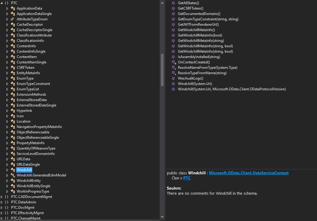 Windchill REST API specification conversion to C# - PTC Community
