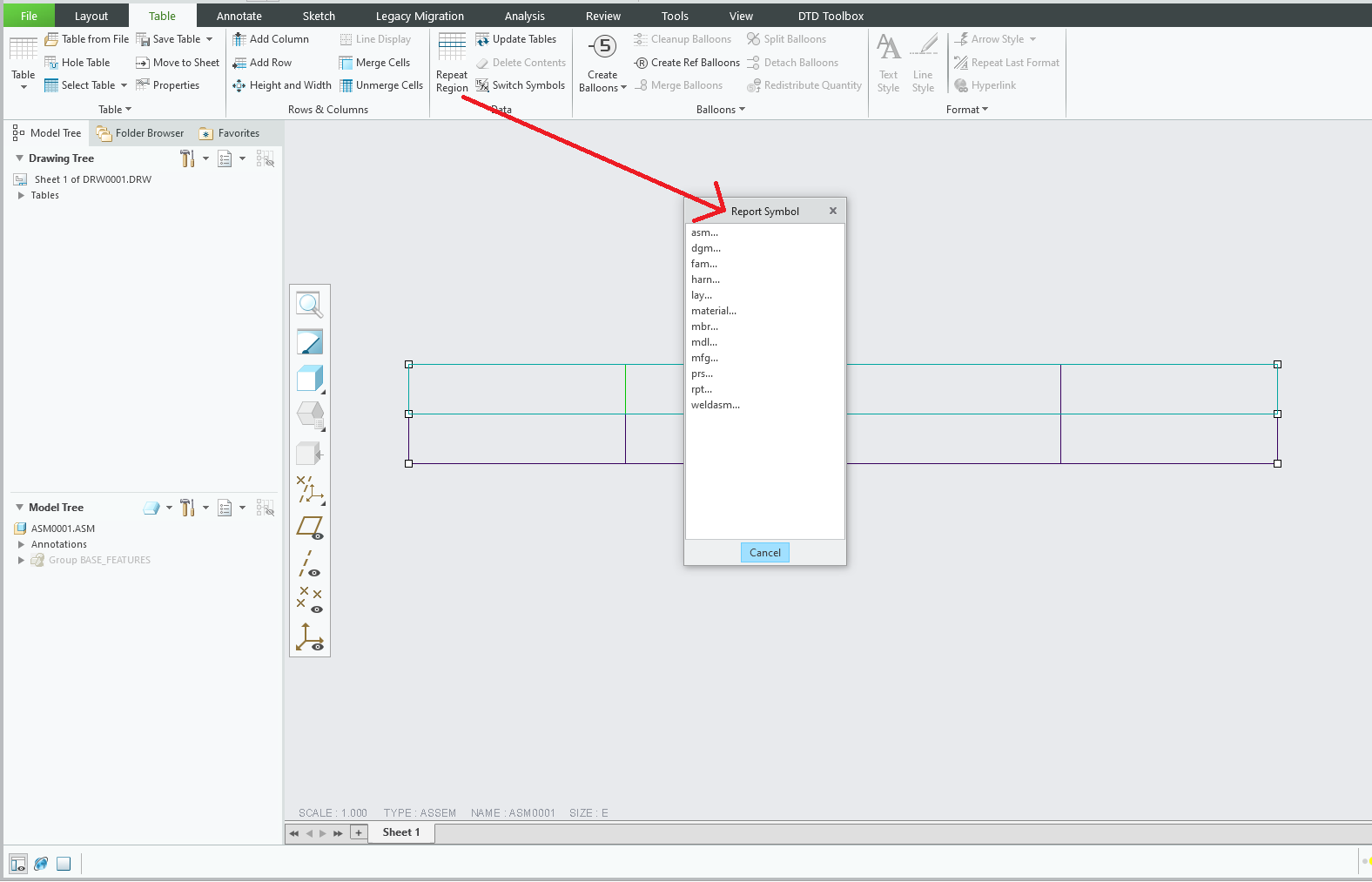 Solved: What do the options in the table repeat area defin... - PTC Community