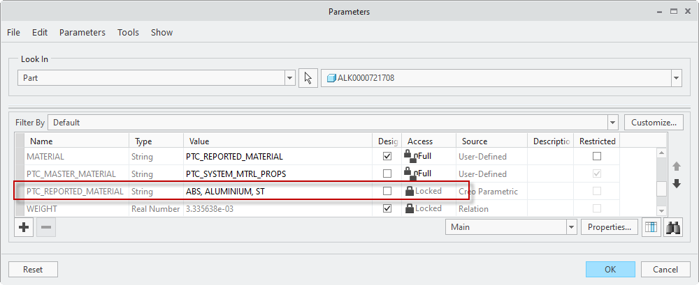 How to add a PTC_REPORTED_MATERIAL to a relation i... - PTC Community