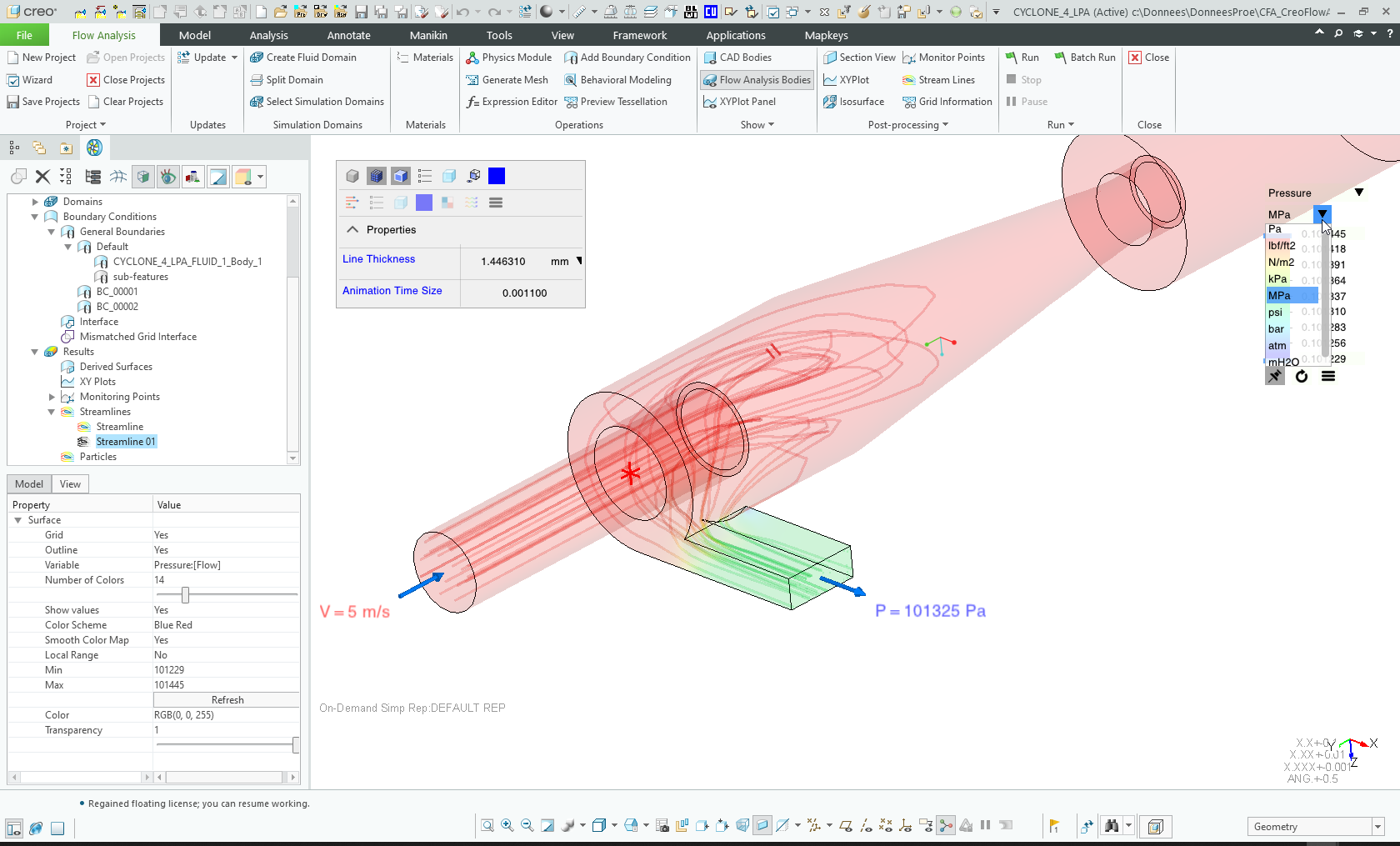 Solved: Creo Flow Analysis possibility to change units of ... - PTC Community