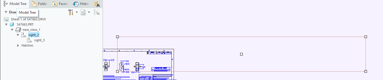 Projection view placement in creo drawing - PTC Community