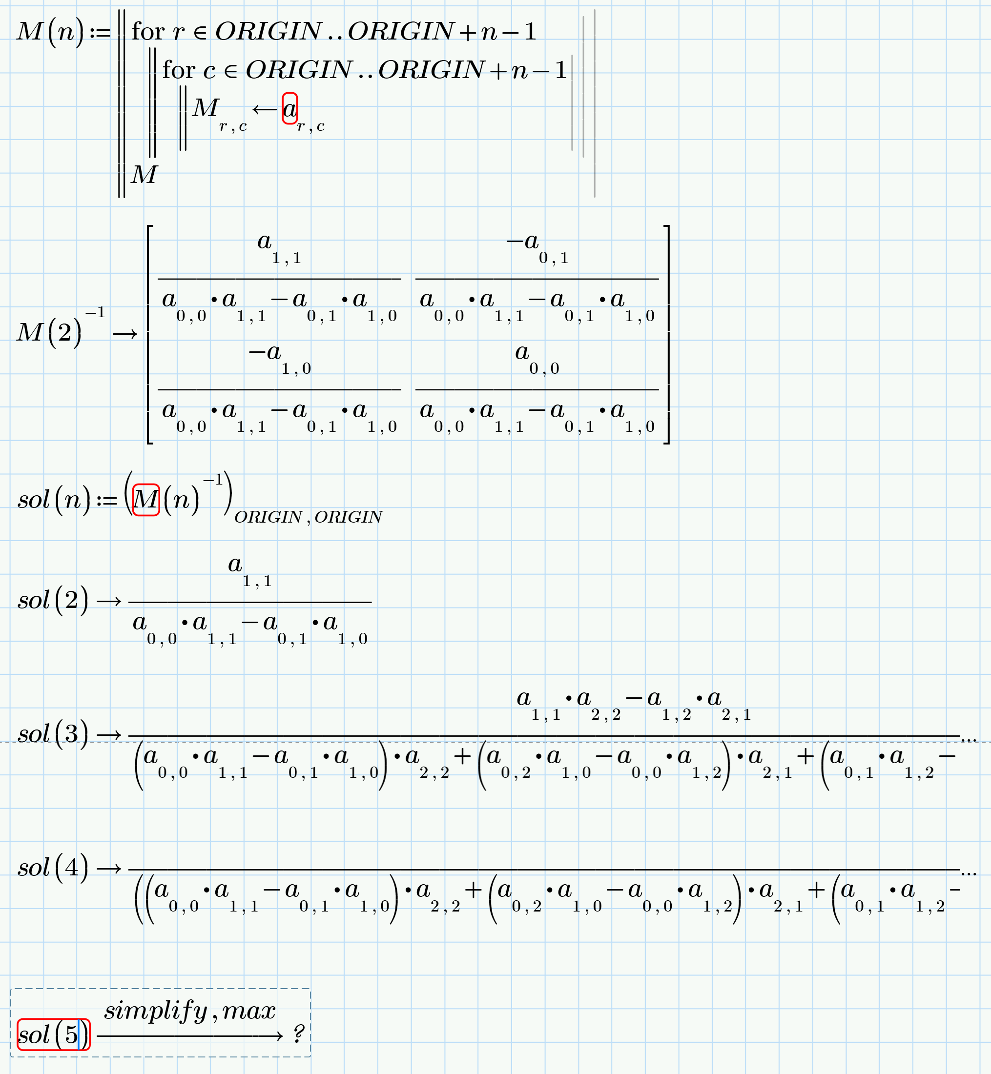 Solved: Symbolic Calculation of Determinant - PTC Community