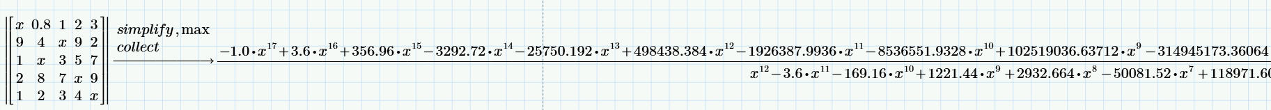 Solved Symbolic Calculation Of Determinant Ptc Community