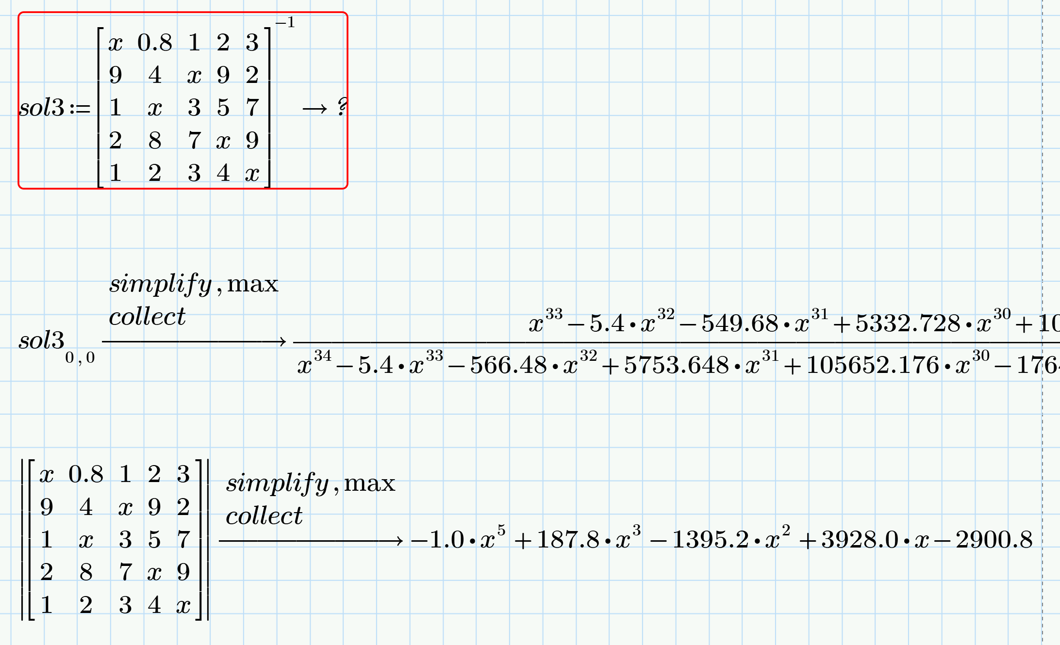 Solved: Symbolic Calculation of Determinant - PTC Community