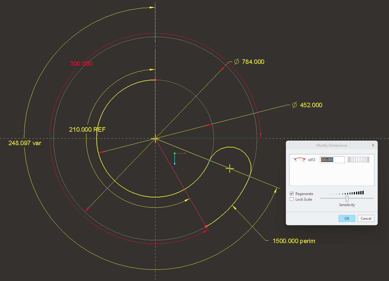 Solved Sketch Dimension Not Updating With References Ptc Community