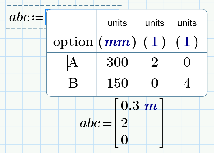 Solved: Units in Combo Box - dimensionless elements get un... - PTC Community