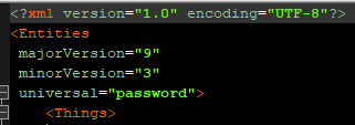 Solved: Entity XML "Universal=password" - PTC Community