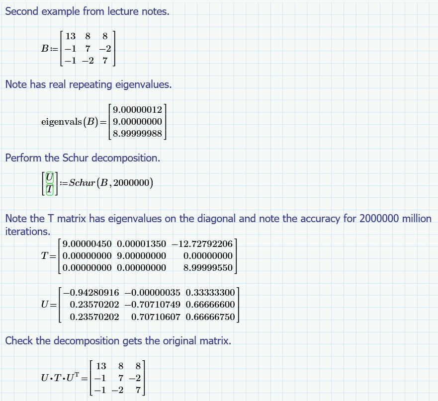 Solved: Schur and Jordan decompositions of a Matrix - PTC Community