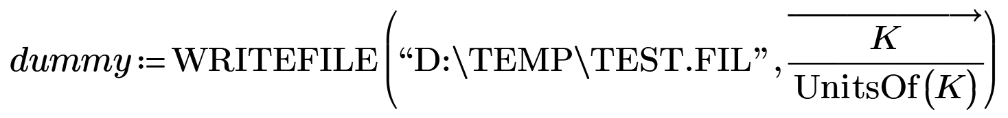 matrix definition and writing file - PTC Community