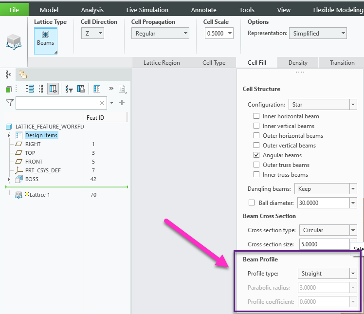 lattice with Parabolic beam profile - PTC Community