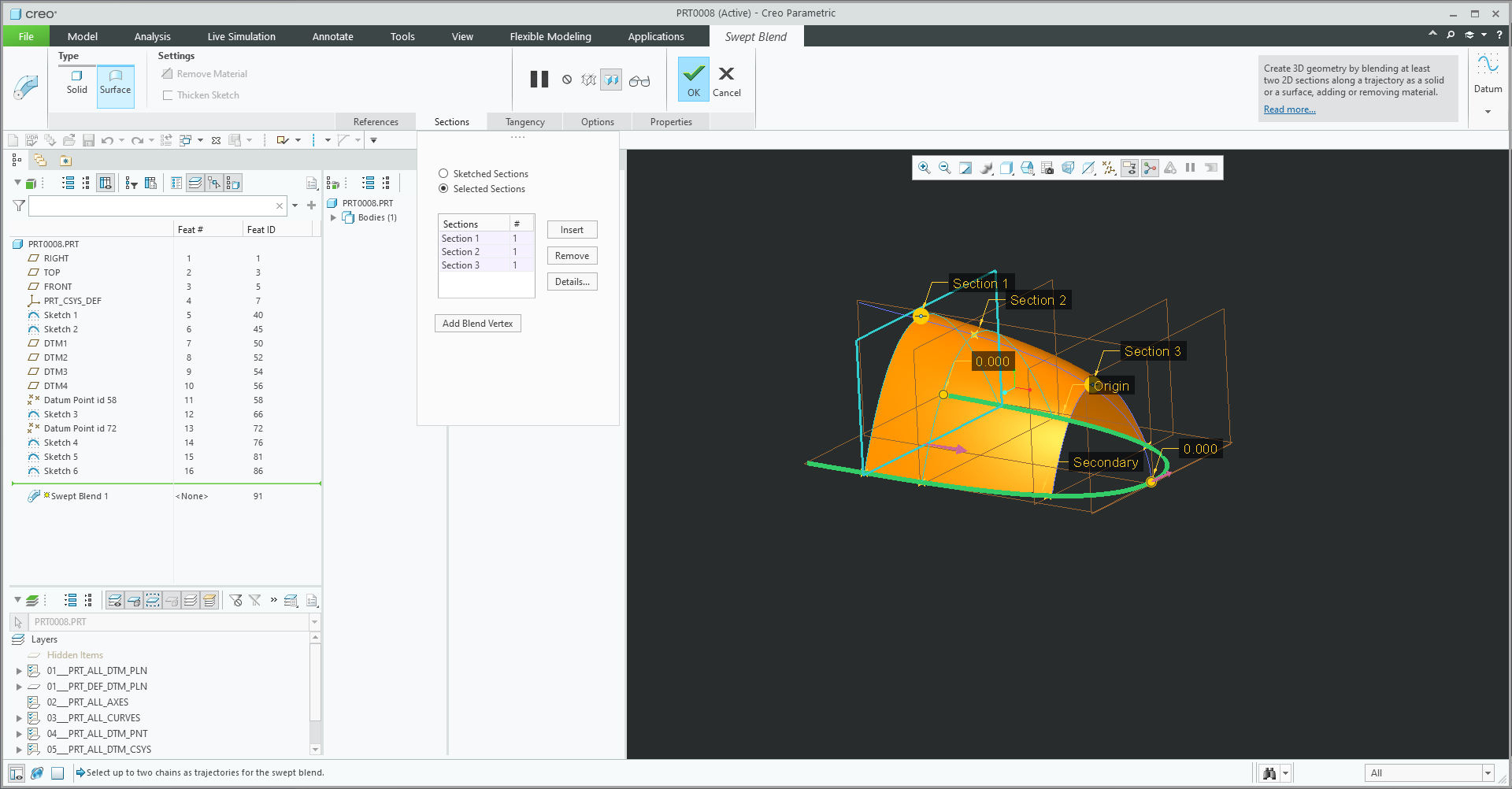 How can you select a point in Selected Sections of... - PTC Community