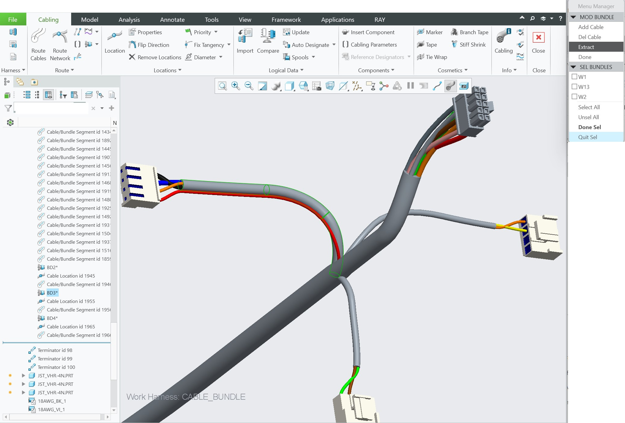 Solved: Cabling - bundles and cable segments - PTC Community