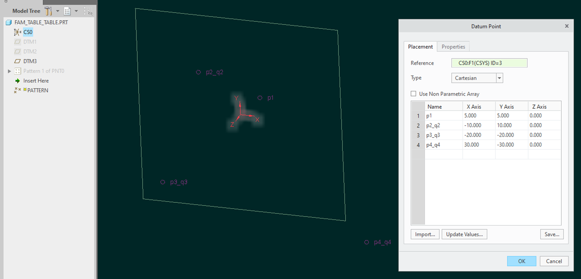 Solved: Table pattern is not taking absolute coordinate sy... - PTC Community