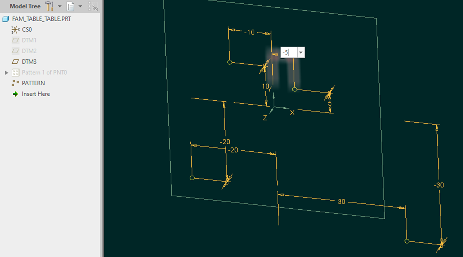 Solved: Table pattern is not taking absolute coordinate sy... - PTC Community