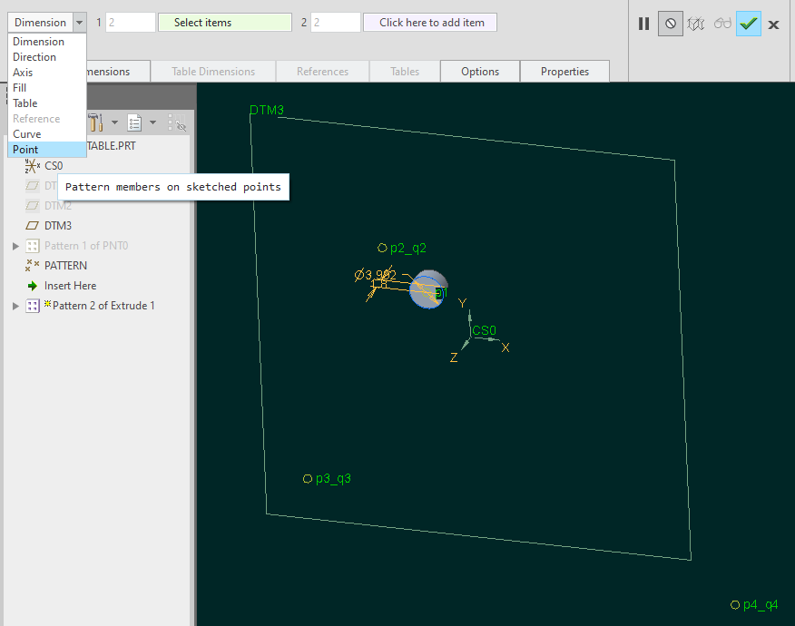 Solved: Table pattern is not taking absolute coordinate sy... - PTC Community