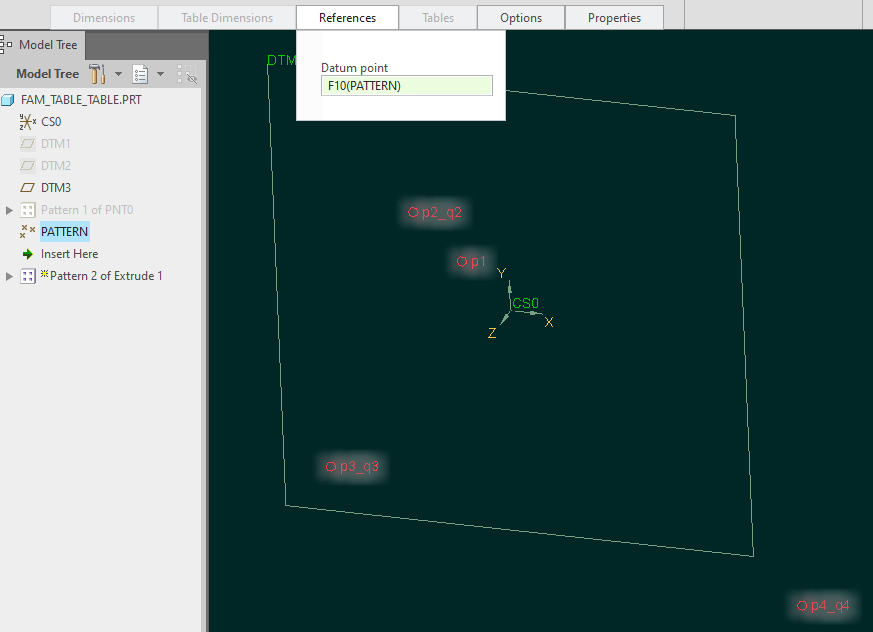 Solved: Table pattern is not taking absolute coordinate sy... - PTC Community