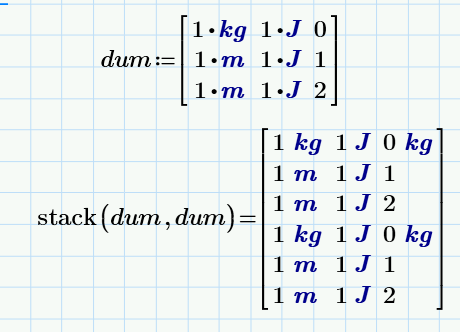 Solved: Beware leaky "stack" function for mixed unit matr... - PTC Community
