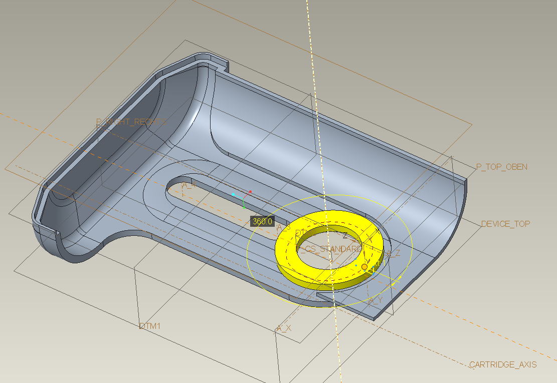 Solved: Changing the axis for revolve - PTC Community