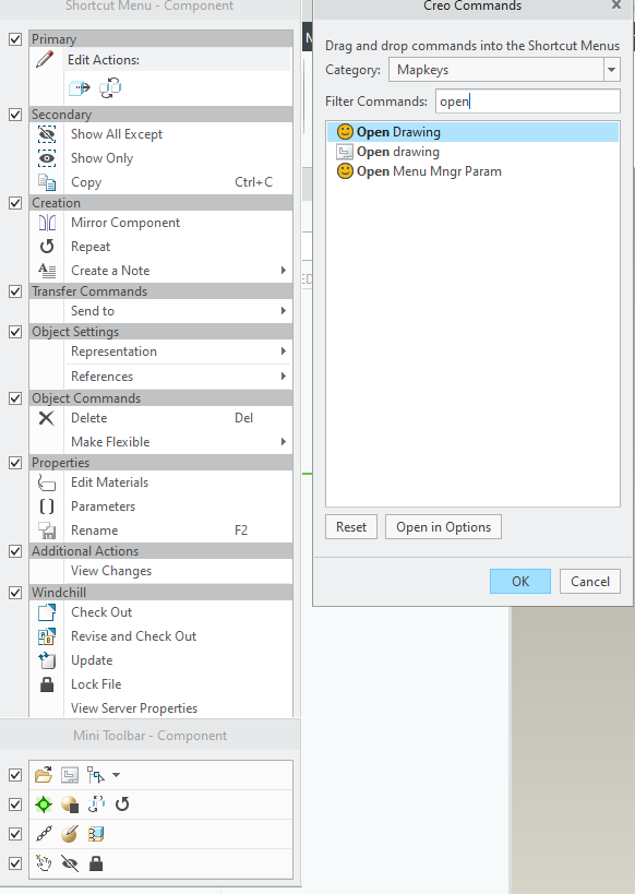Solved: Creo 2.0 - Open a drawing from active part? - PTC Community