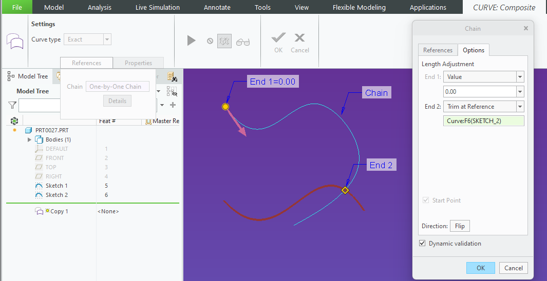 Solved Partial Selection Of A Curve Plus A Curve As One Ptc Community