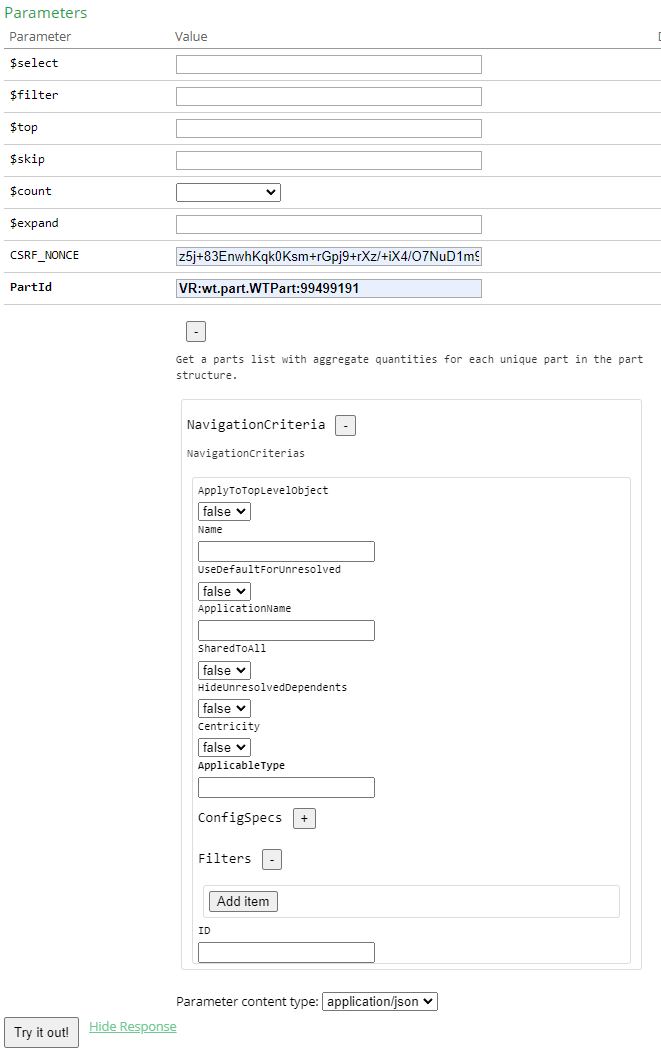 Rest Api Can I See A Filled Out Getpartslist Exam Ptc Community 