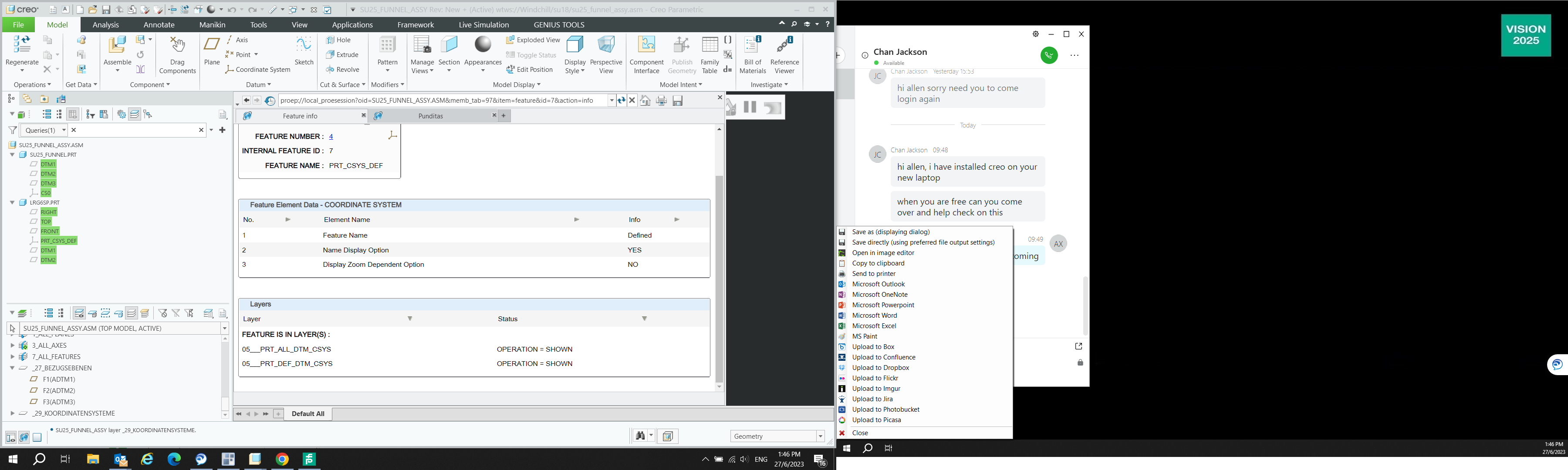 Solved: Part's datum cannot be shown in the assembly - PTC Community