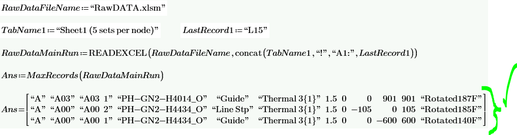 Solved: Extracting rows from a Matrix of results - PTC Community